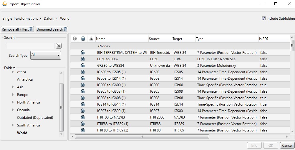 Export Objects To Esri Projection Engine Database