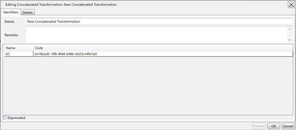 Coordinate Transformation Definitions