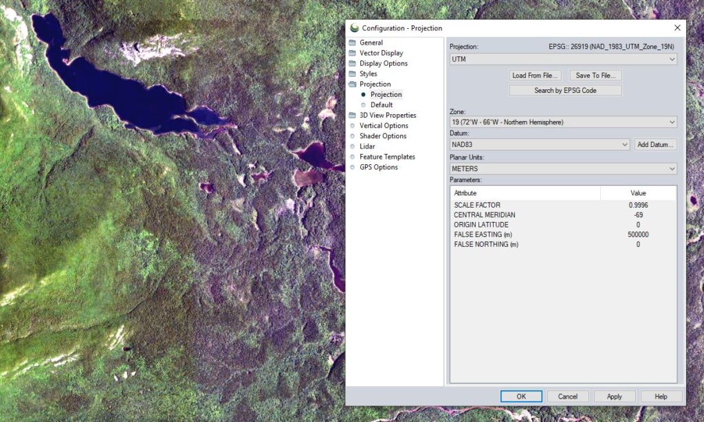 Reprojection and File Format Conversion in Global Mapper
