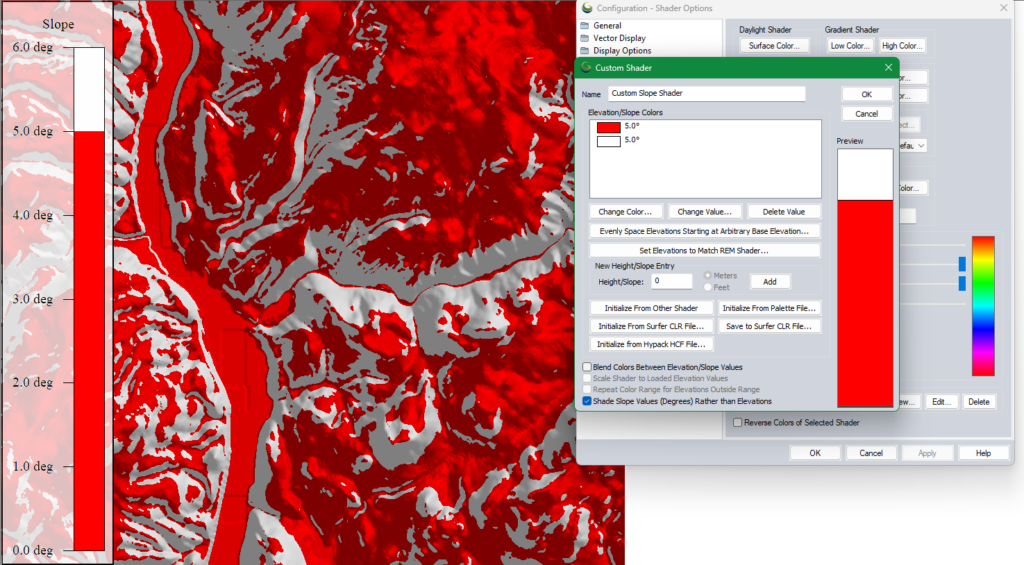 Easily Created Slope Maps in Global Mapper