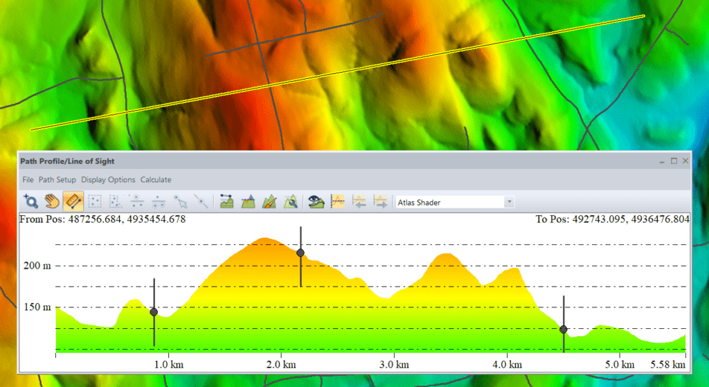 Visualizing 3D Data in Global Mapper: Path Profile