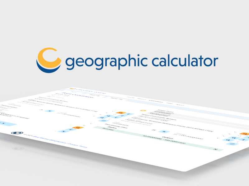 Geographic Calculator Cloud for Geodetics Professionals